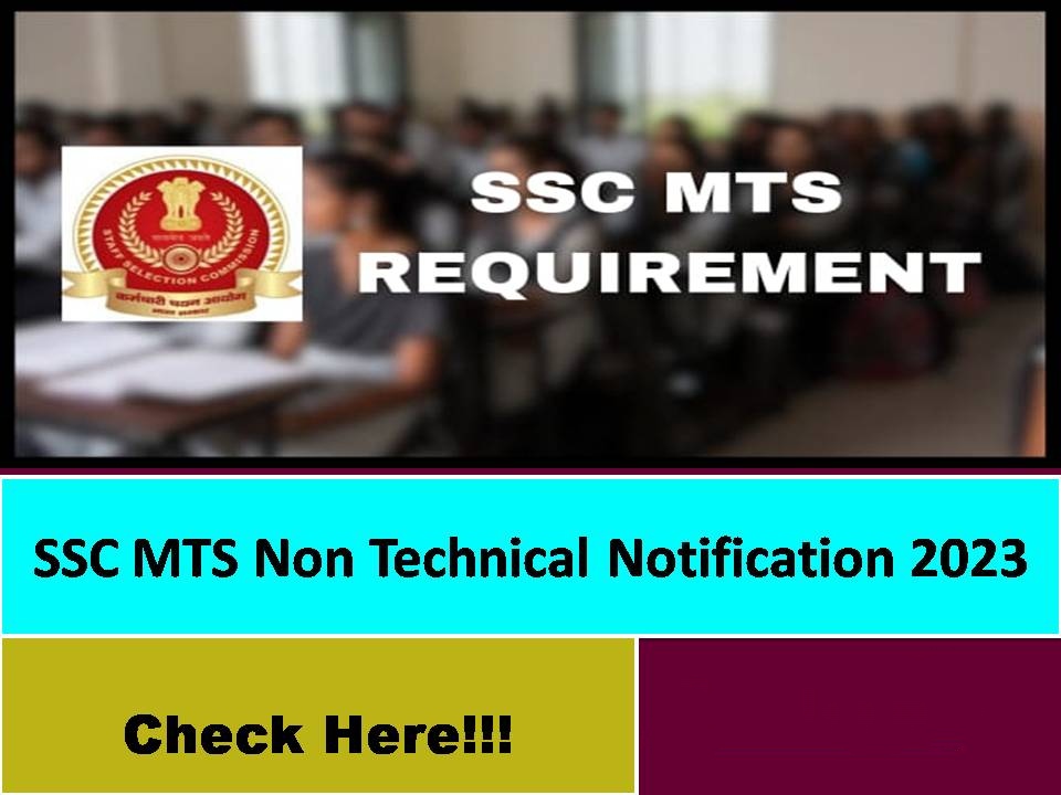 SSC MTS Non Technical Notification 2023 PDF Out – More Than 1500 ...